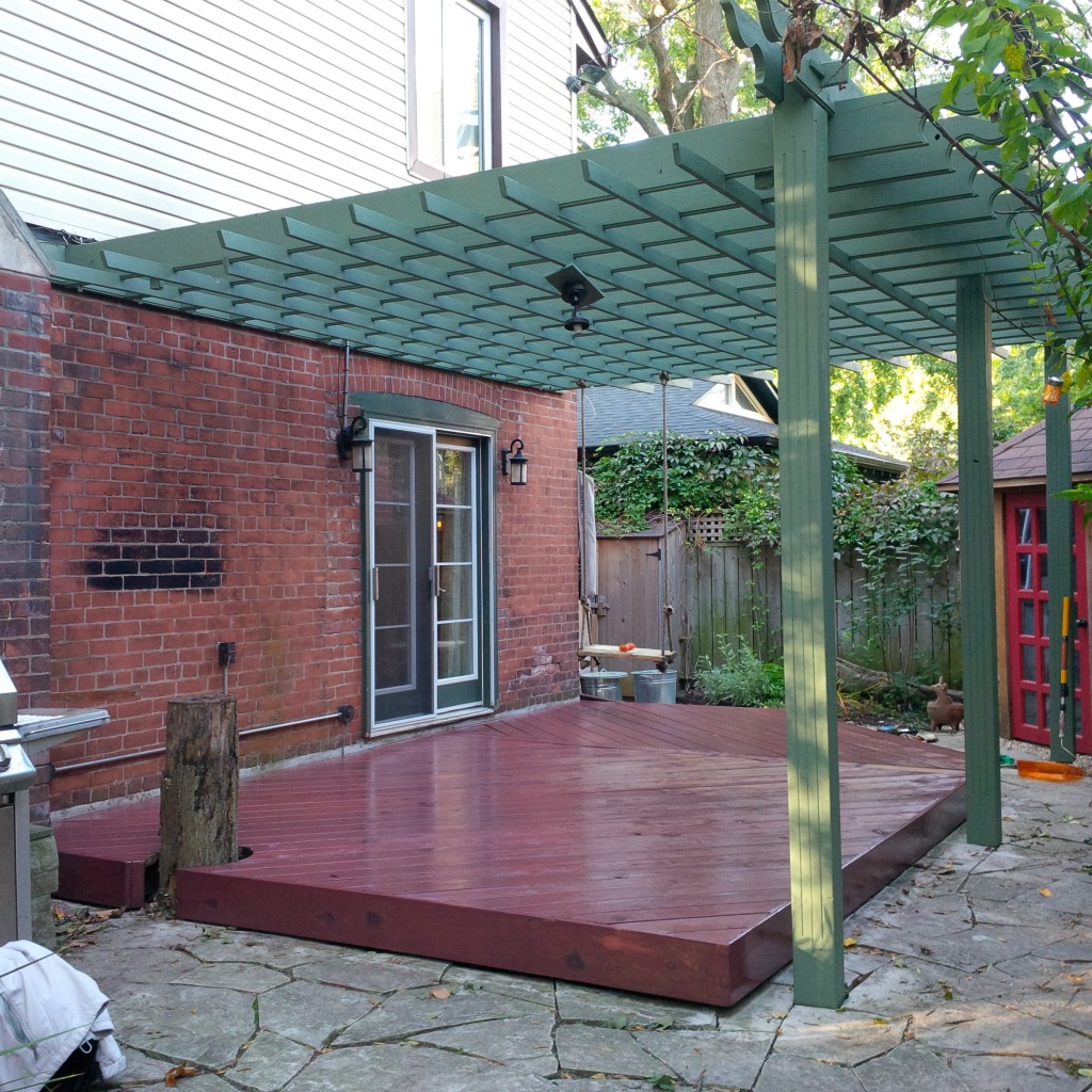 Benjamin Moore semi-transparent Mahogany stain 3 coats - We'll do it as ...